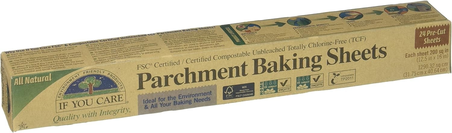 If You Care Pre-Cut Baking Sheet Parchment Paper, 24 Sheets - Walmart.com
