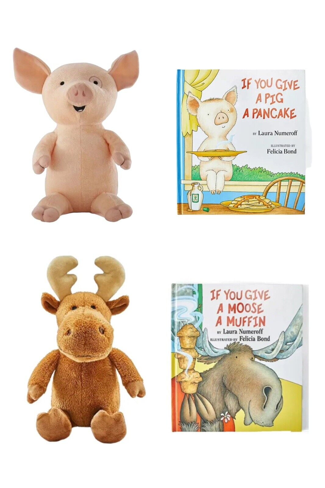 If You Give a Moose a Muffin & Pig a Pancake Plush & Plush Set 4pcs ...