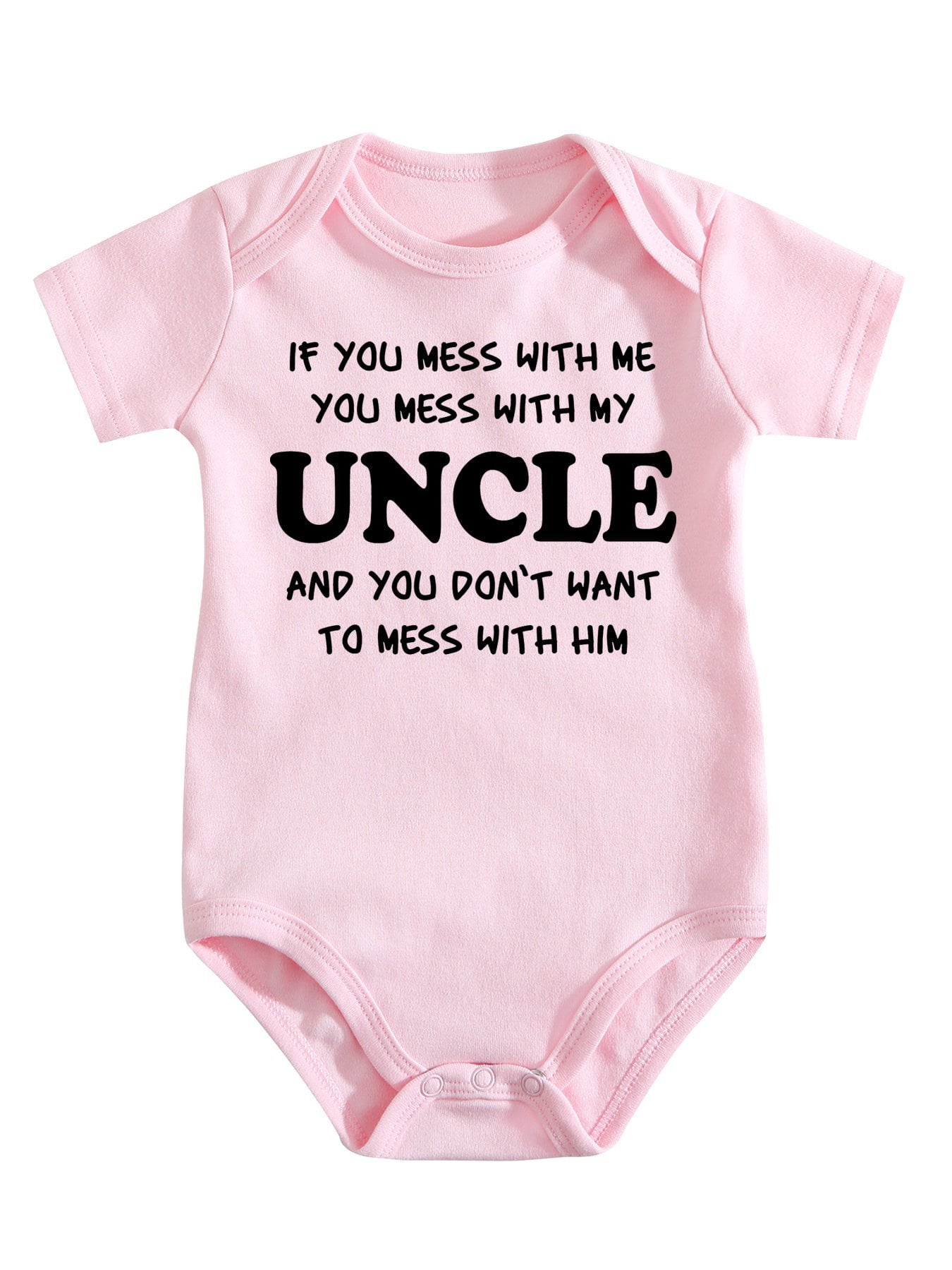 If You Mess With Me You Mess With My Uncle - Baby Clothes - Funny ...