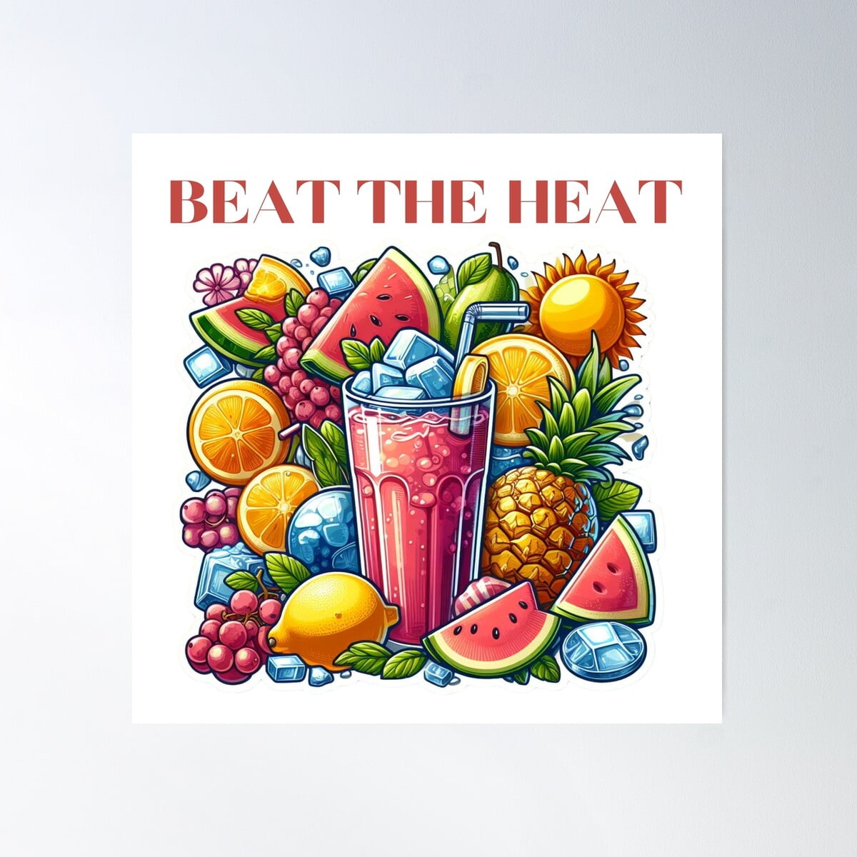 If You Want To Beat The Heat Poster Wall Art, Modern Wall Decor For ...