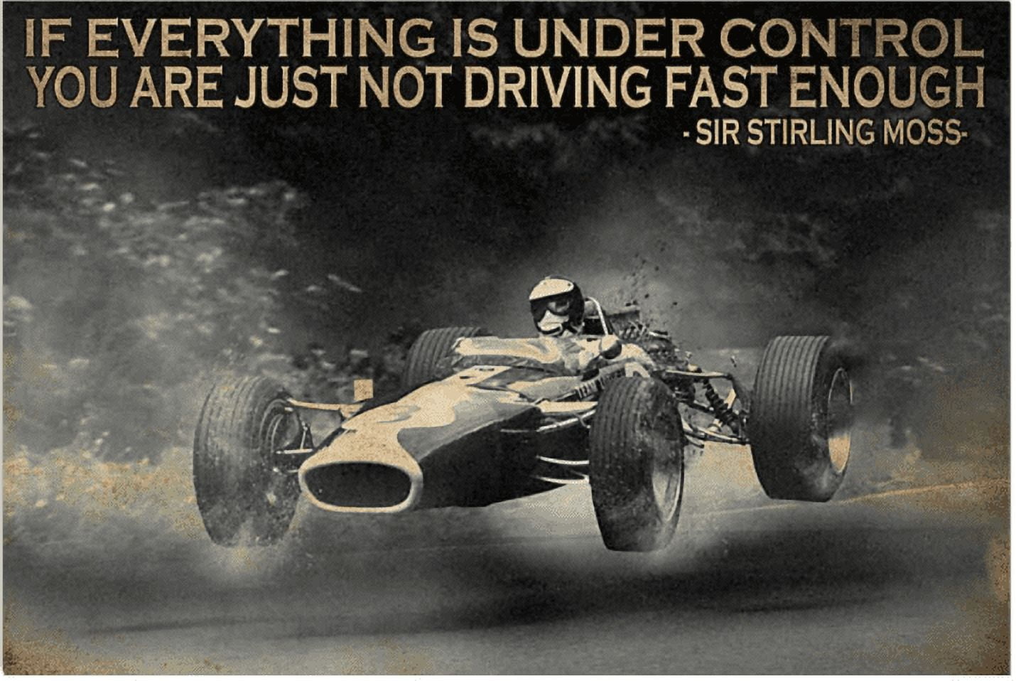 If everything is under control you are just not driving fast enough ...