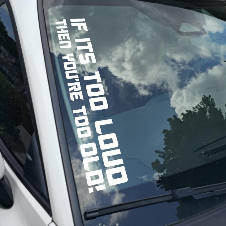 If its too loud then you're too old Vinyl Decal Sticker Bumper Window ...