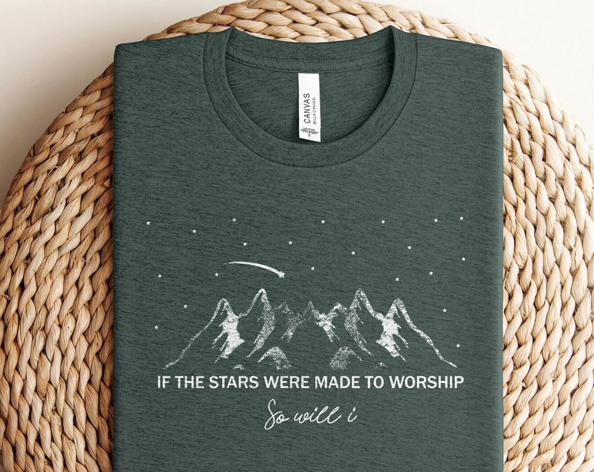 If the Stars Were Made To Worship So Will I Christian TShirts Religious ...