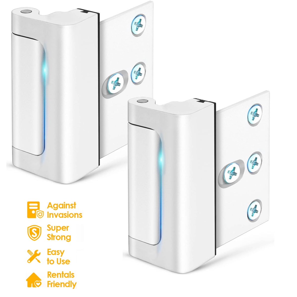 Ifcow 2 Pack Home Security Door Lock, Childproof Door Reinforcement ...