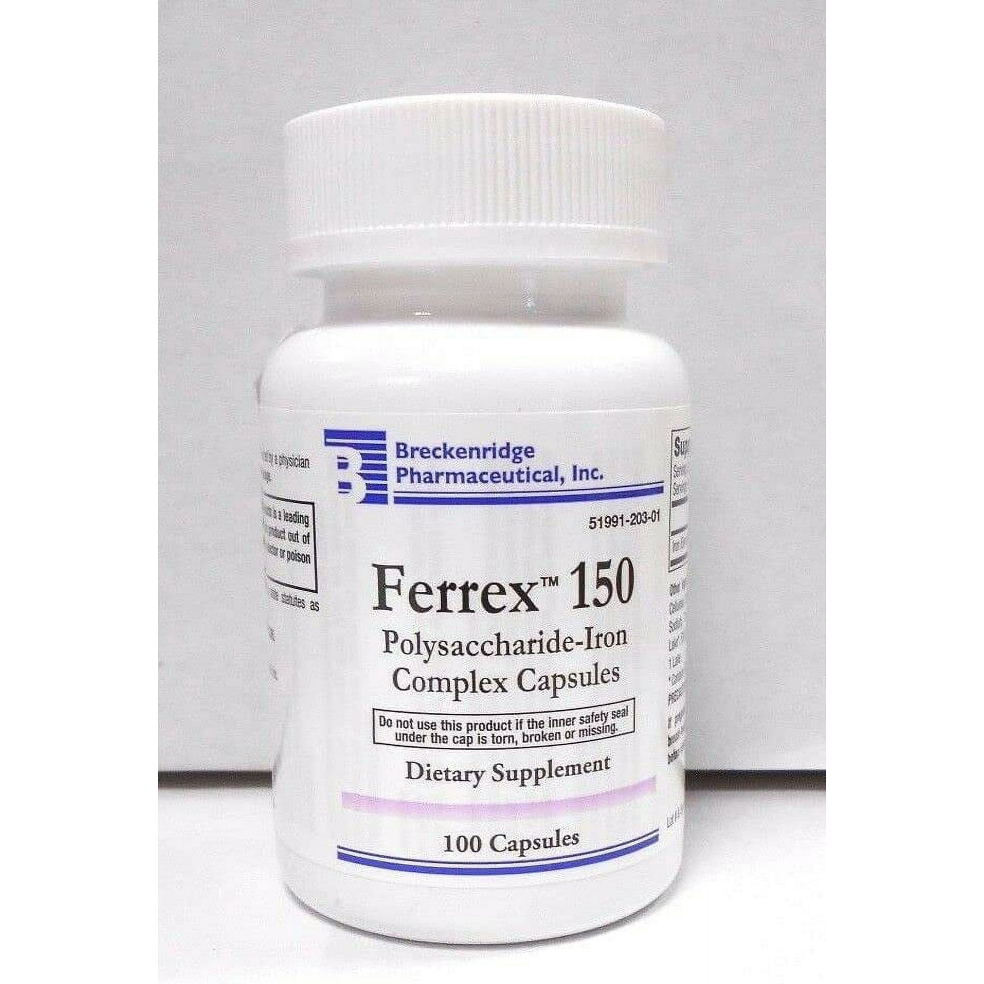 Iferex 150 Iron Supplement Capsules, 100 Ea, 2 Pack - Walmart.com