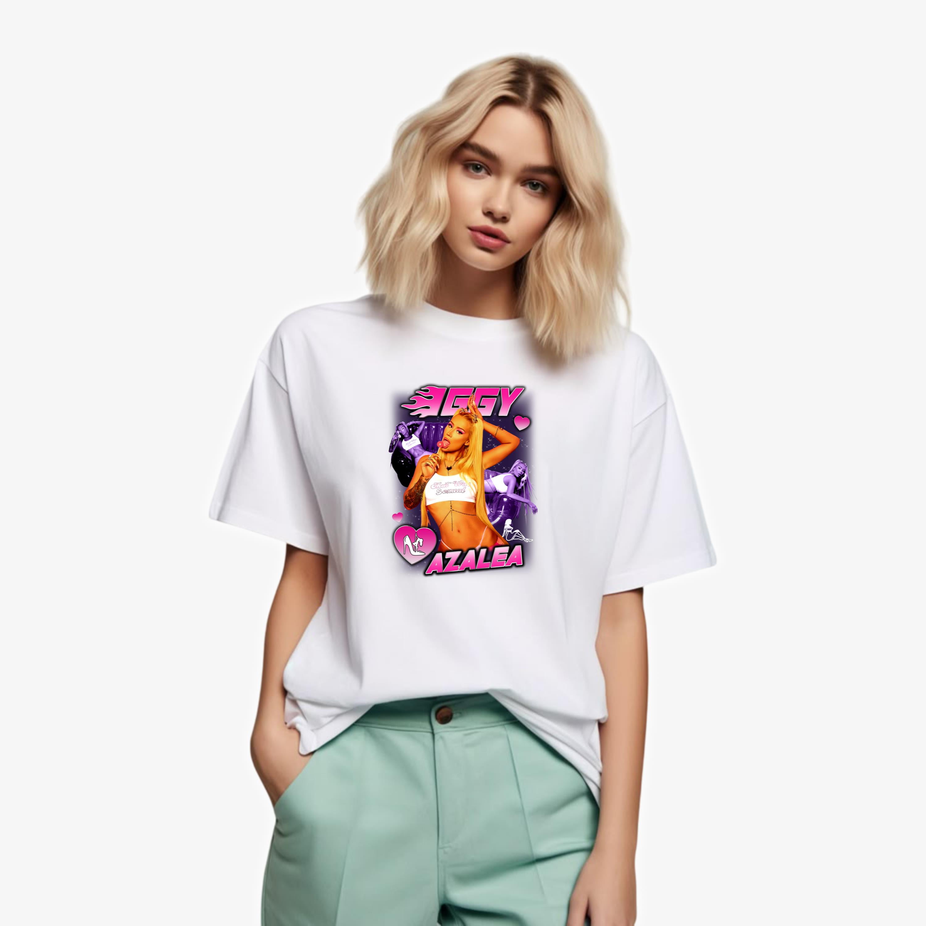 Iggy Azalea Rapper Collage Black - Music Fan Artist T-Shirt, for men ...