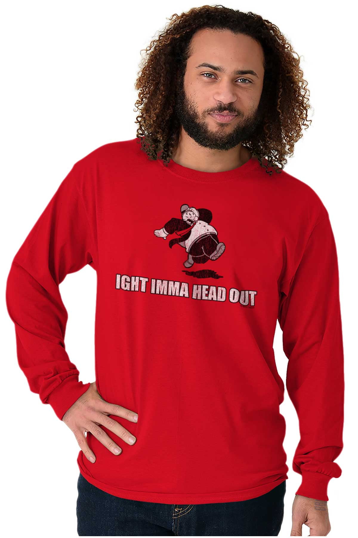 Ight Imma Head Out Hilarious Wimpy Long Sleeve TShirt Men Women Brisco ...