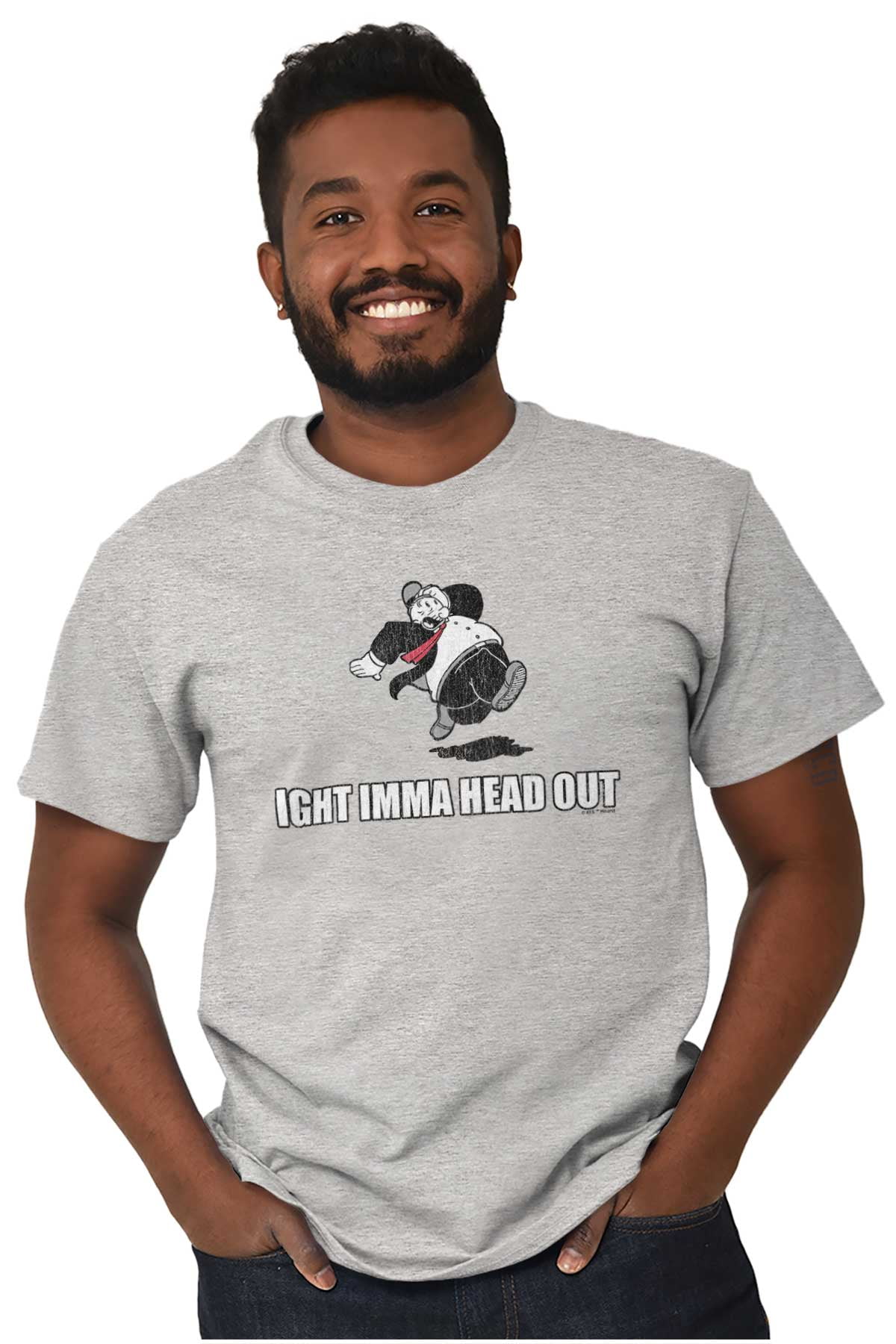 Ight Imma Head Out Hilarious Wimpy Men's Graphic T Shirt Tees Brisco ...