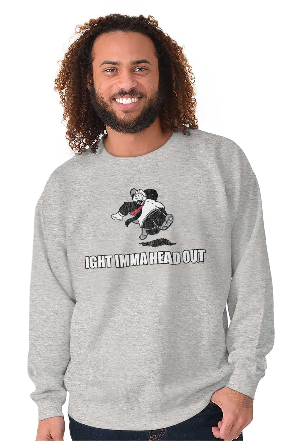 Ight Imma Head Out Hilarious Wimpy Unisex Plus Size Sweatshirt Brisco ...