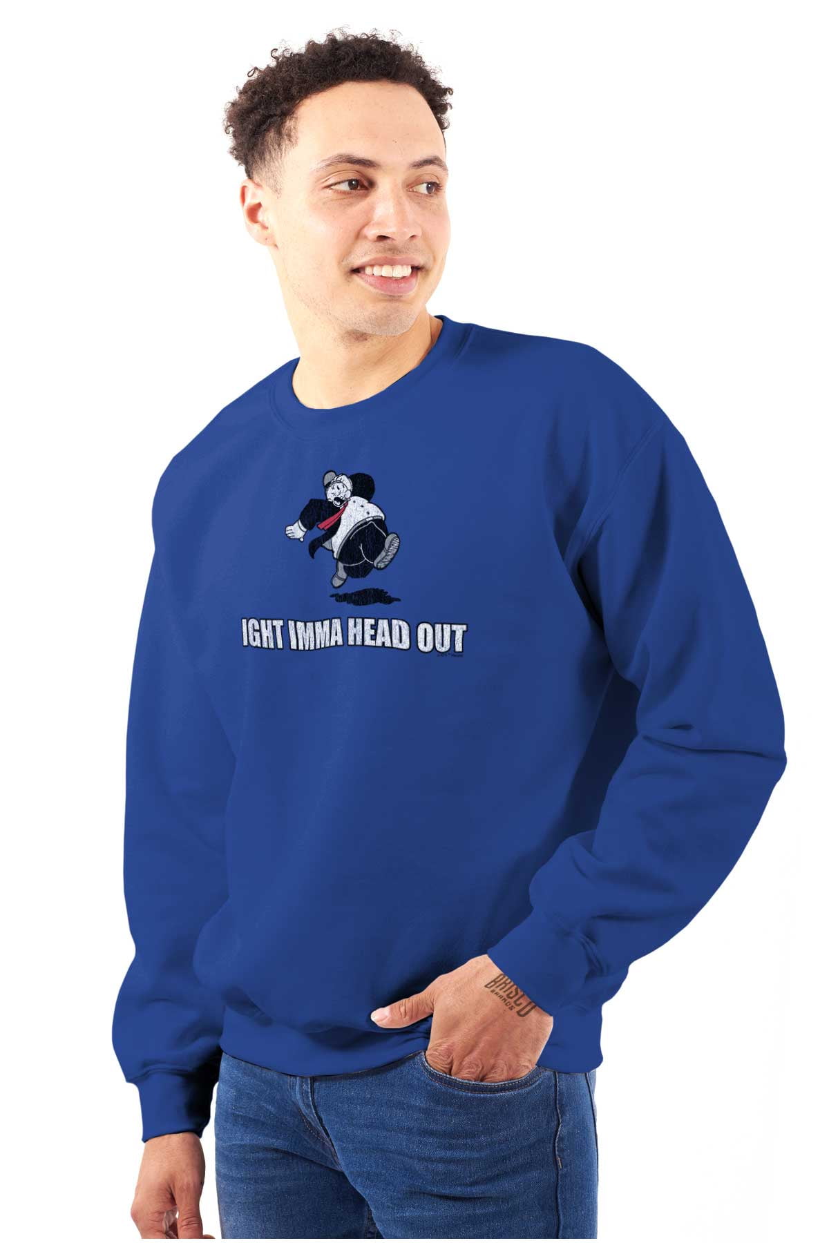 Ight Imma Head Out Hilarious Wimpy Sweatshirt for Men or Women Brisco ...