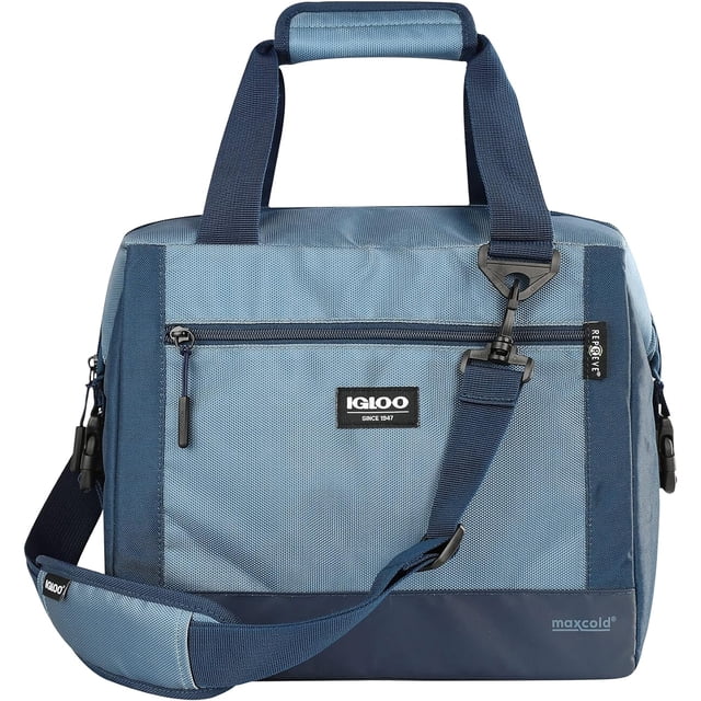 Igloo 16-Can MaxCold Evergreen Tote Bag Cooler - Blue - Walmart.com