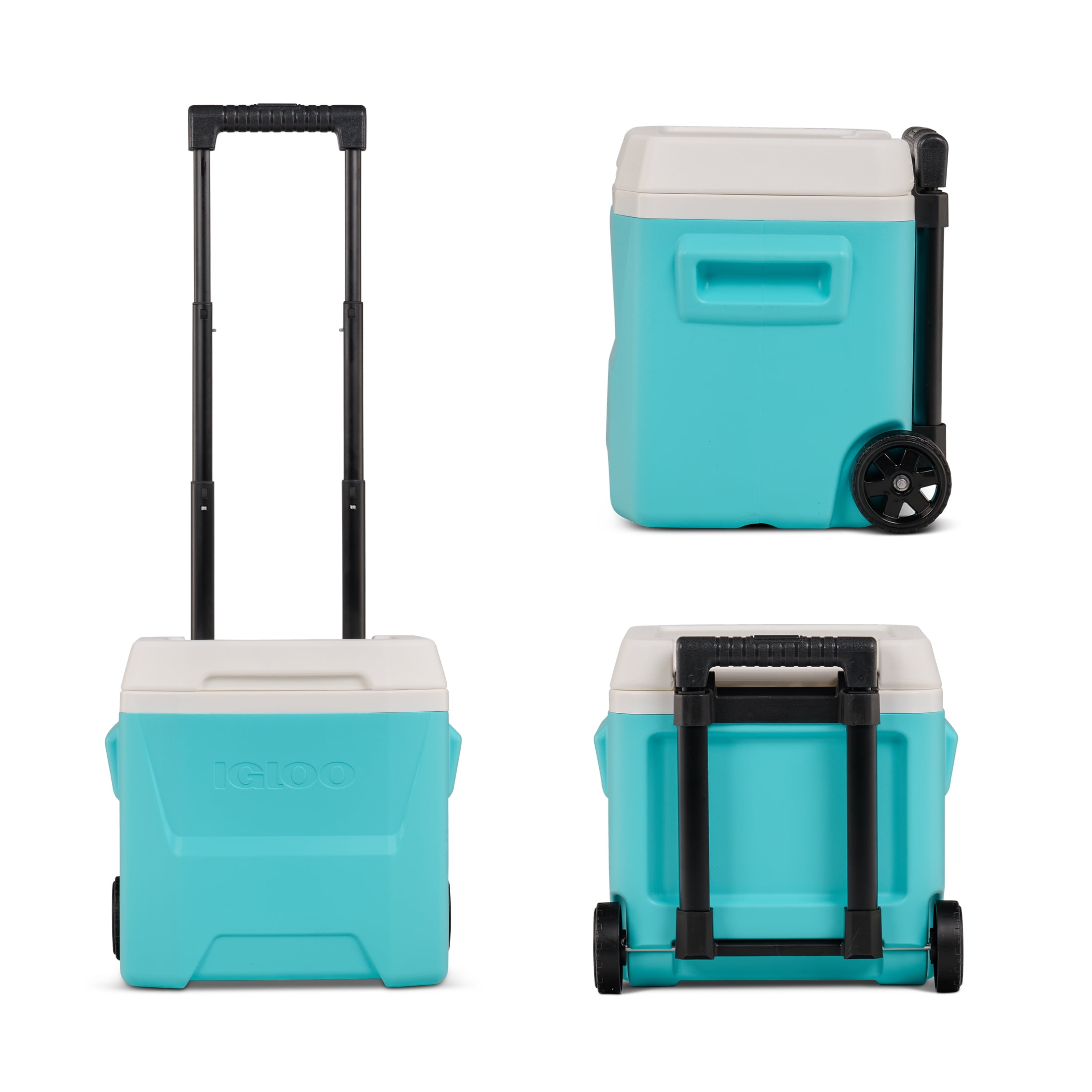 Igloo 16 QT Laguna Hard Sided Ice Chest Cooler with Wheels, Aqua Blue ...