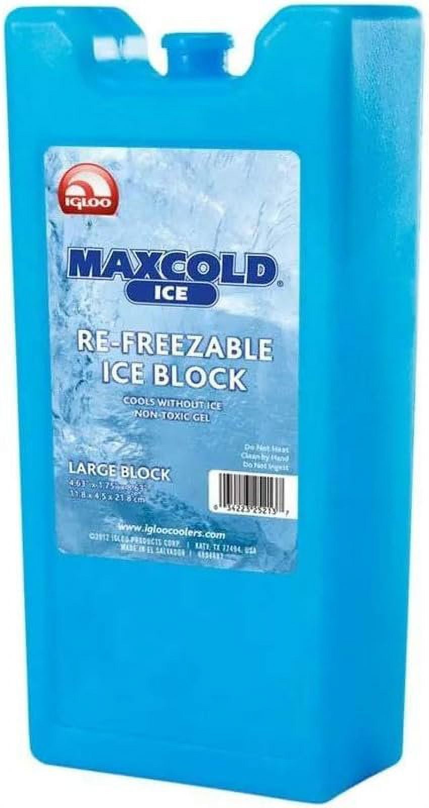 Igloo MaxCold Large Freezable Reusable Ice Block for Coolers, 33.8 oz ...