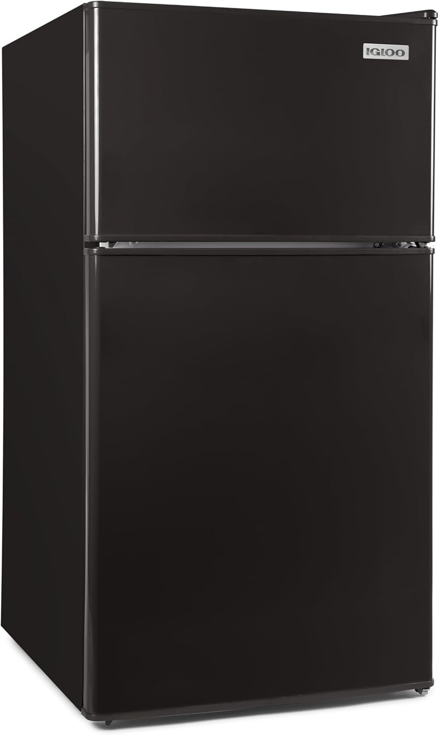 Igloo 3.2 Cu.Ft. Double Door Compact Refrigerator with Freezer - Slide ...