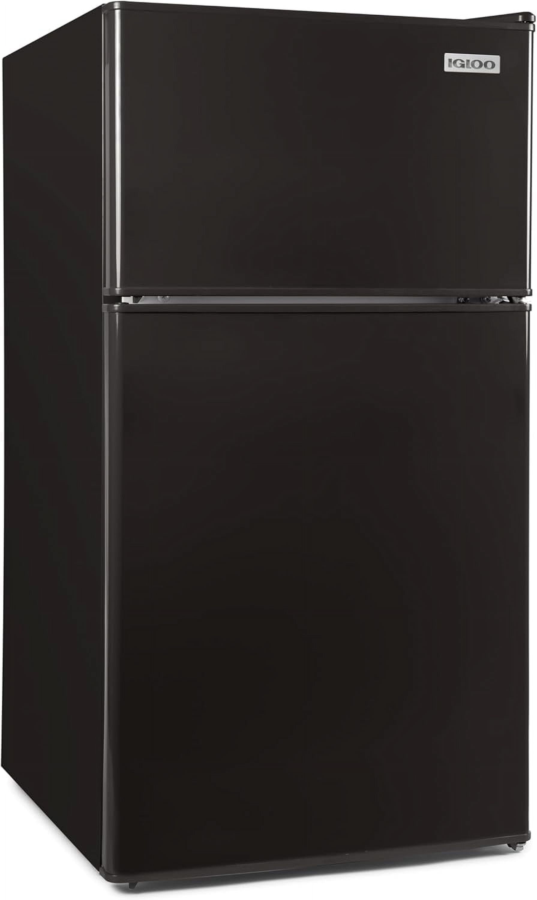 Igloo 3.2 Cu.Ft. Double Door Compact Refrigerator with Freezer - Slide ...