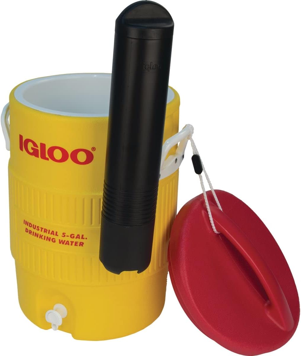 Igloo 400 Series 5-Gallon Beverage Cooler with Cup Dispenser - Maintains Ice for 3 Days in 90°F ...