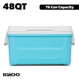 Igloo 48QT Laguna Ice Chest Cooler with Handle, Hard-sided, Aqua Blue ...