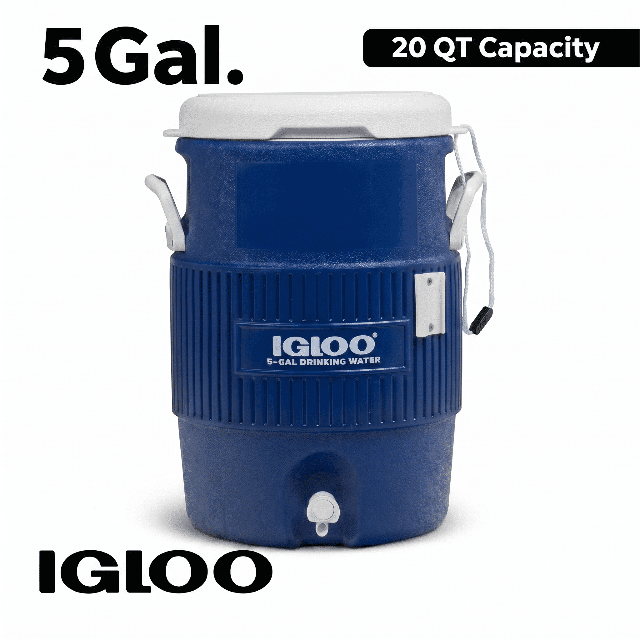 Blue 5-Gallon Cooler - Ice chest brands for - Walmart Business Supplies