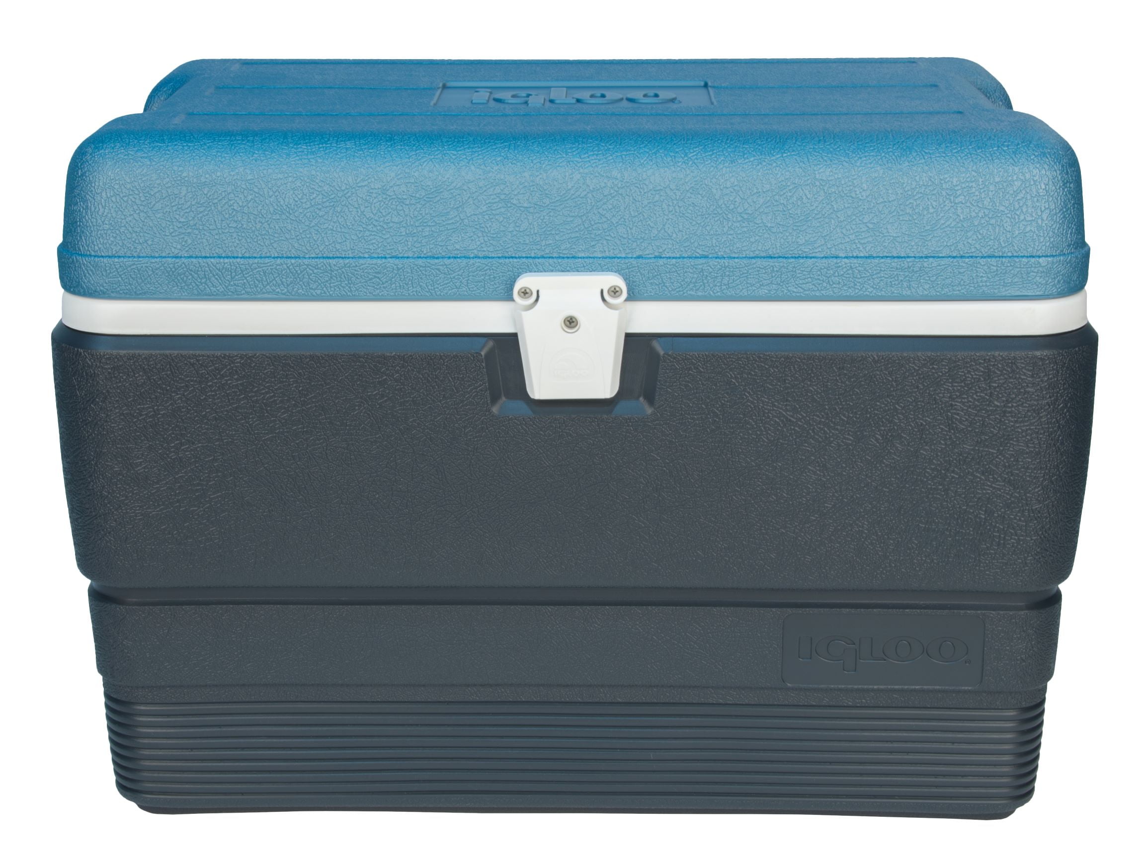 Igloo 50qt MaxCold Ice Chest Water Cooler with Snap-fit Latch, Blue ...