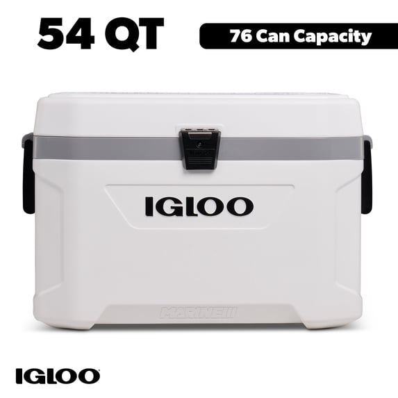 Igloo 54 QT Marine Ultra Ice Chest Cooler, White - Walmart.com