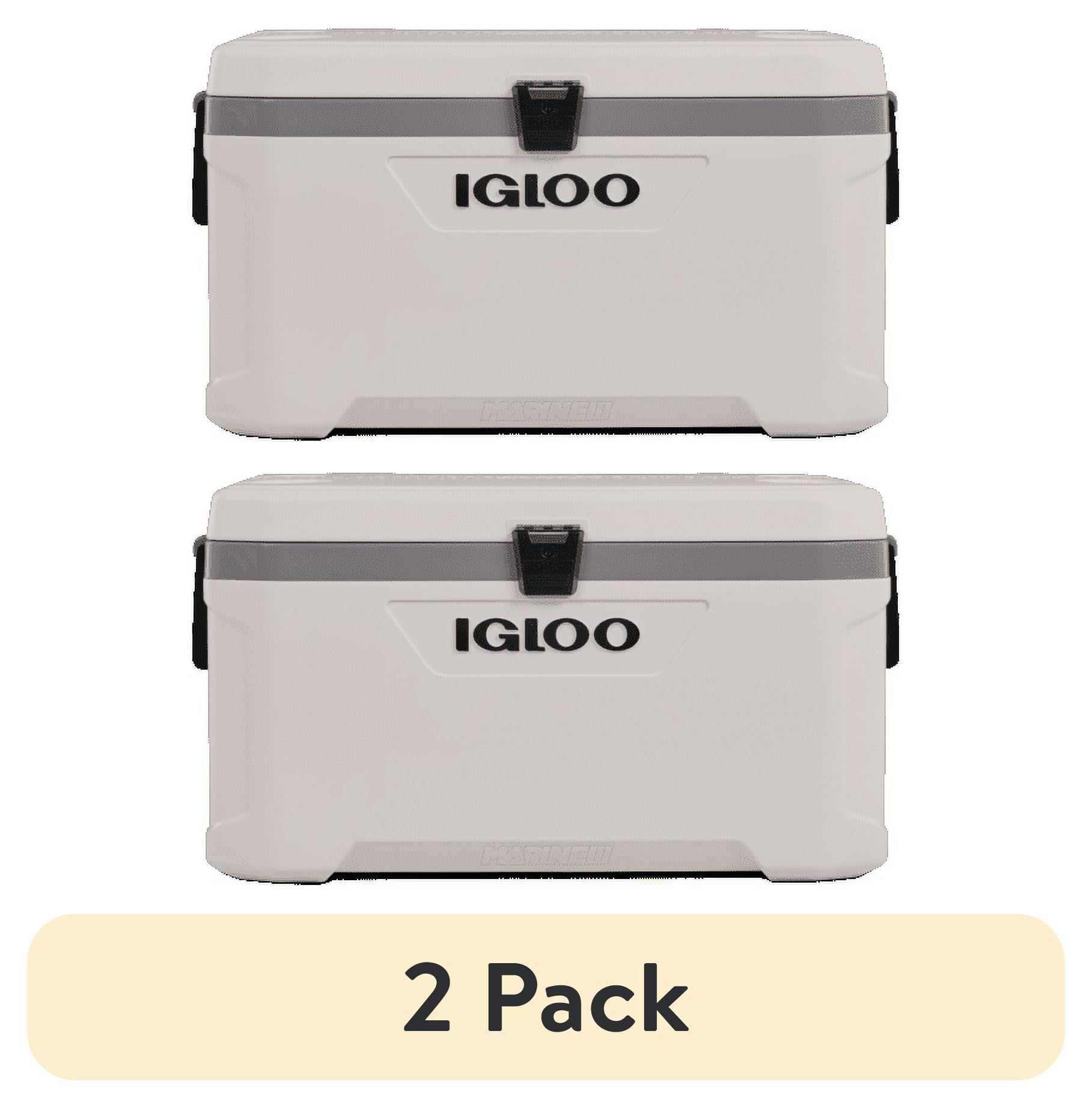 (2 pack) Igloo 70 QT Latitude Marine Ultra Cooler, White and Moonscape ...