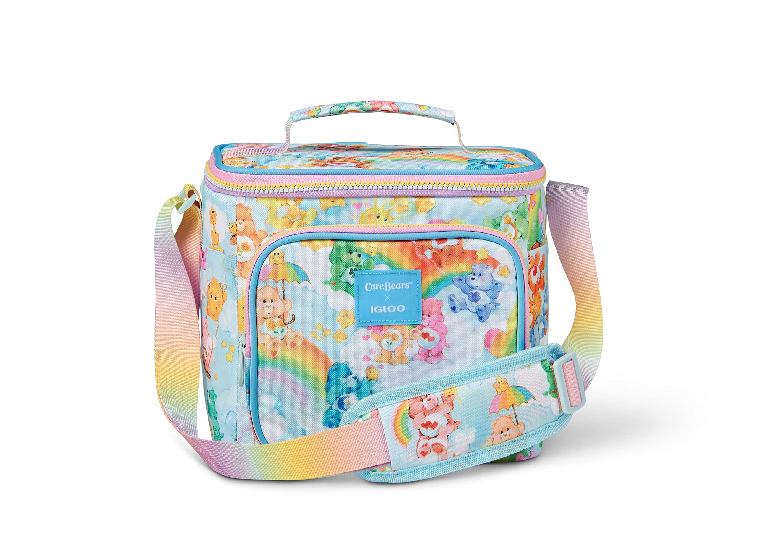 Igloo 90s Retro Collection Square Lunch Box Cooler with Front Pocket and Adjustable Strap ...