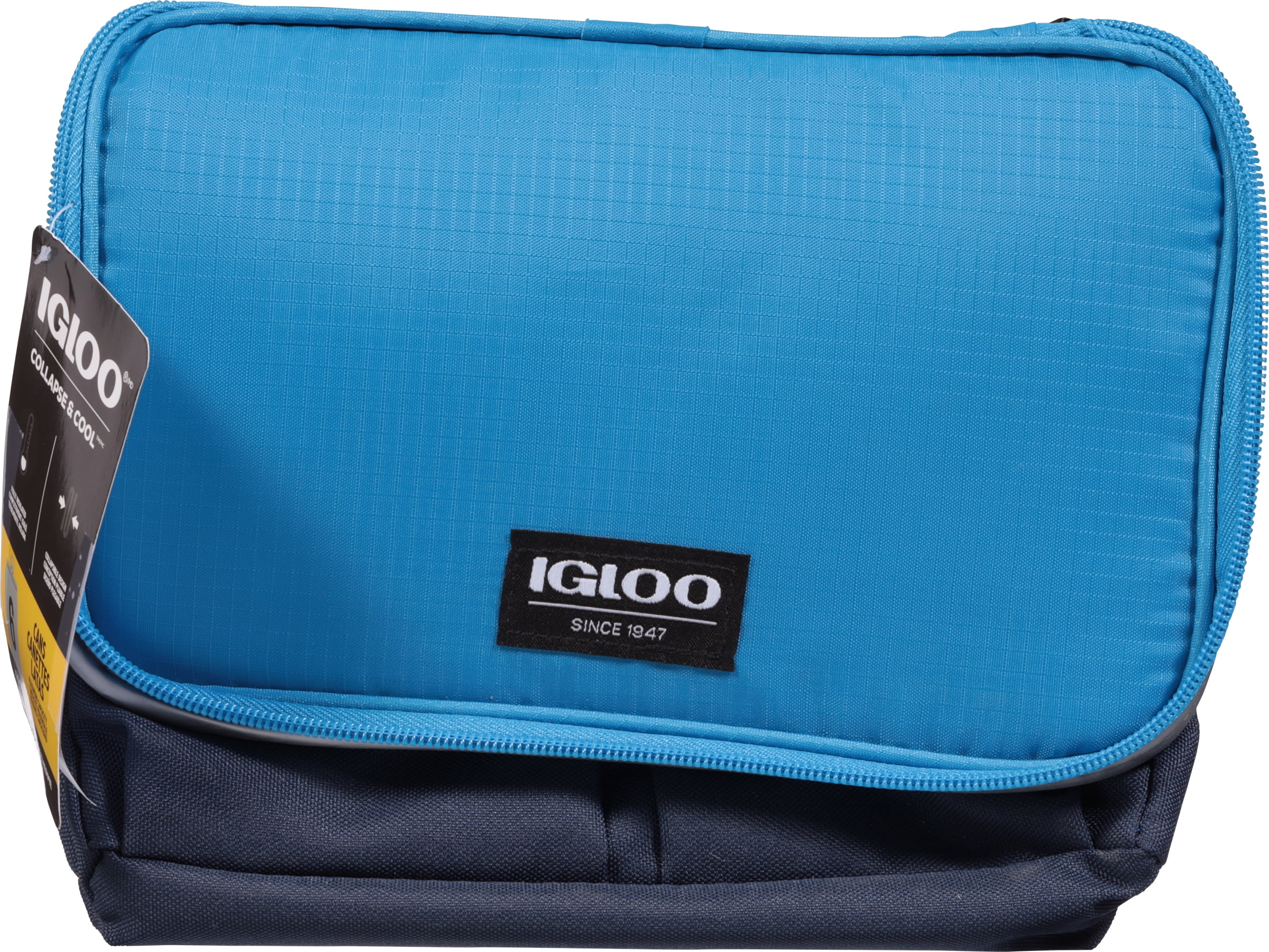 Igloo Collapse & Cool 6-Can Soft-Side Cooler, Red/Black, Collapsible Lunchbox Tote, Pack of 6 ...