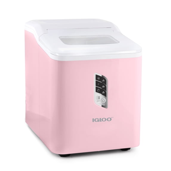 Igloo Self-Cleaning 26-Pound Ice Maker, Portable, 2 Ice Sizes, Pink ...