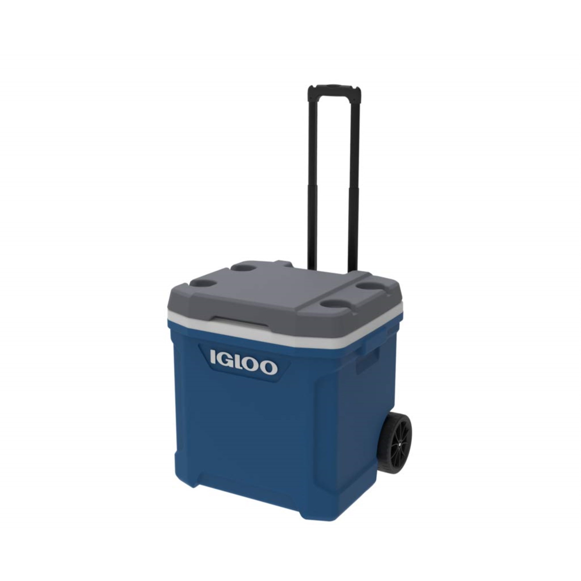 Igloo Latitude 60 qt Roller Cooler in Blue with Oversized Wheels ...
