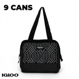 Igloo Leftover Polyester Lunch Tote Cooler, 9 Can Capacity, Black and ...