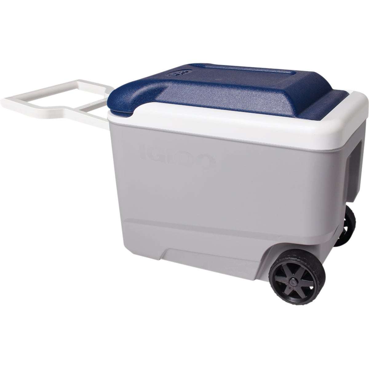 Igloo MaxCold 40 Qt. Roller Cooler, Ash Gray & Aegean Sea 34814 Pack of ...