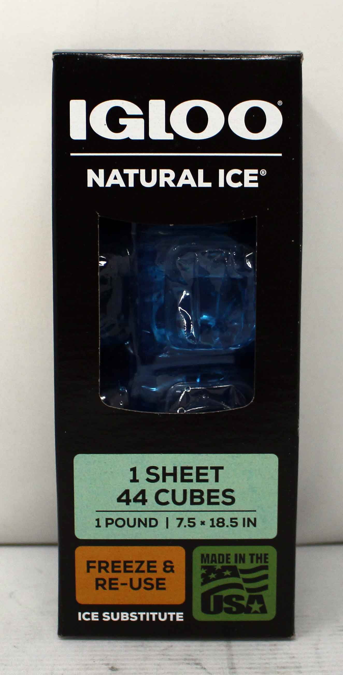 Igloo Natural Ice 1 Sheet 44 Cubes 12” x 12” Ice Packs, 0.89 lb ...