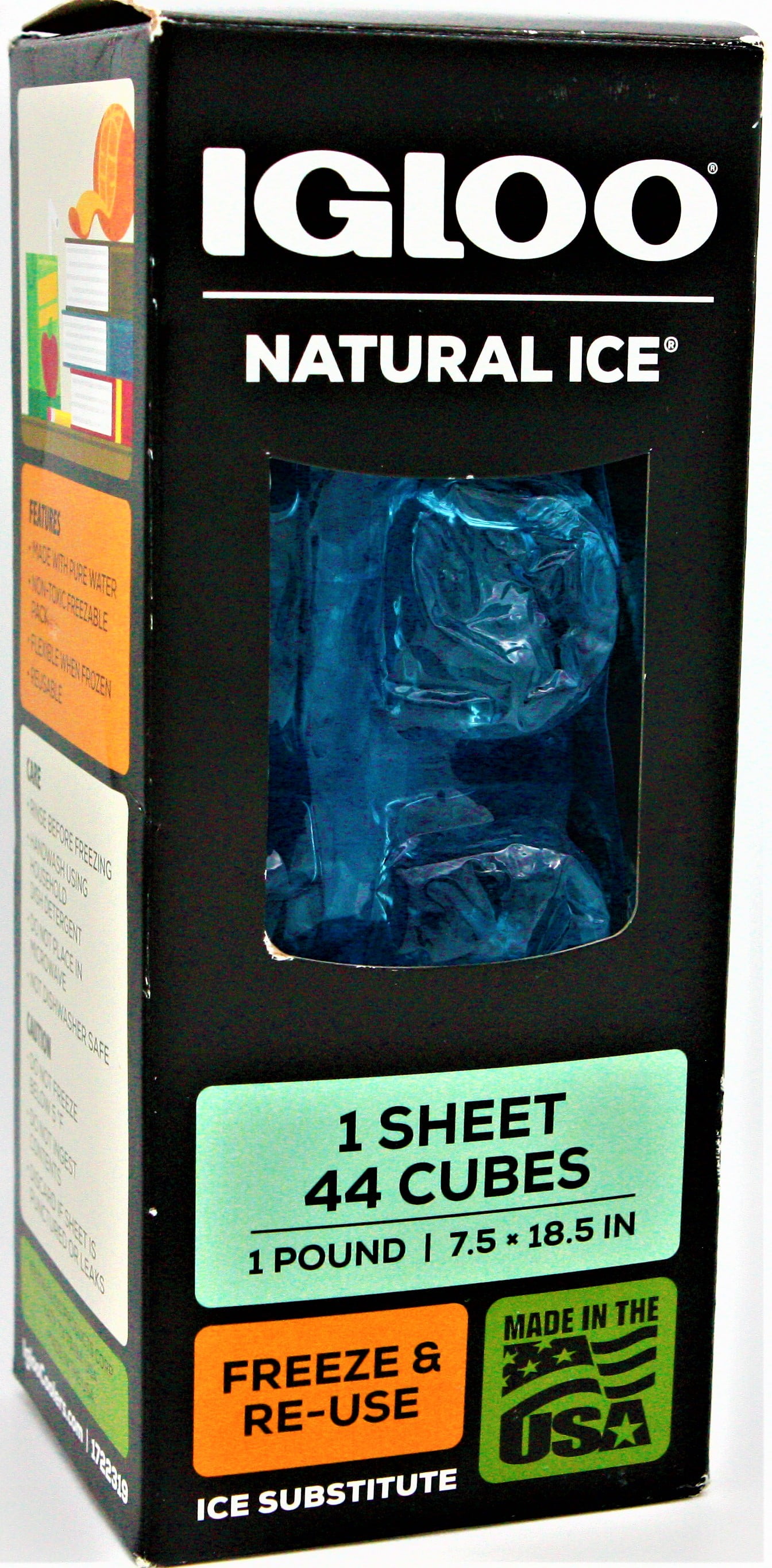 Igloo Natural Ice 1 Sheet 44 cubes (1 lb) - Walmart.com