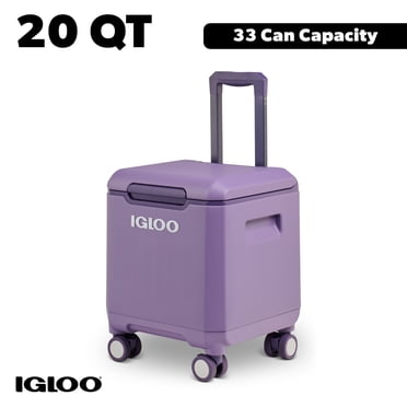 Igloo 60-Quart Ice Cube Roller Cooler with Wheels and Drain Plug ...