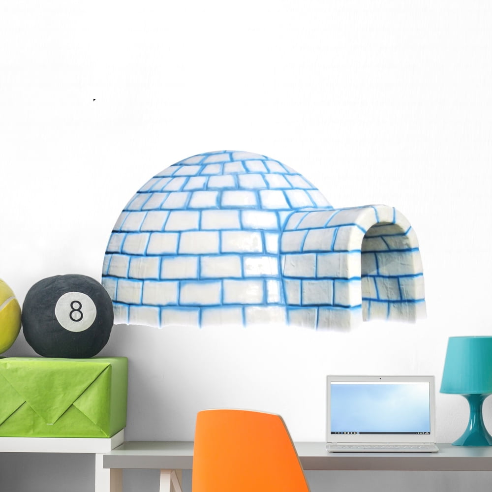 Igloo White Wall Decal by Wallmonkeys Peel and Stick Graphic (36 in W x ...
