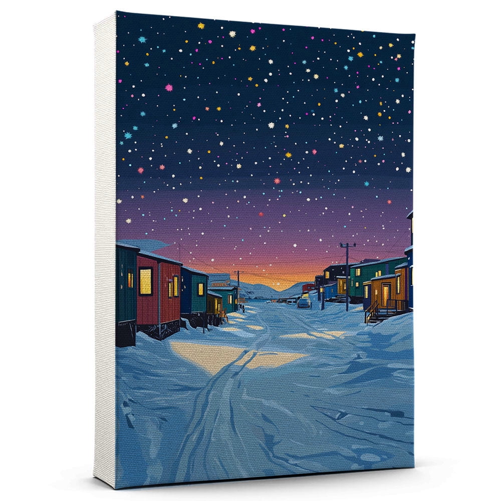 Igloolik Travel Canvas Prints, Nunavut Starry Night Travel decor ...