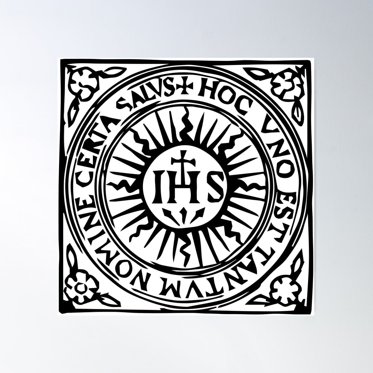 Ignatius Of Loyola, Christogram Poster Wall Art, Modern Wall Decor For ...