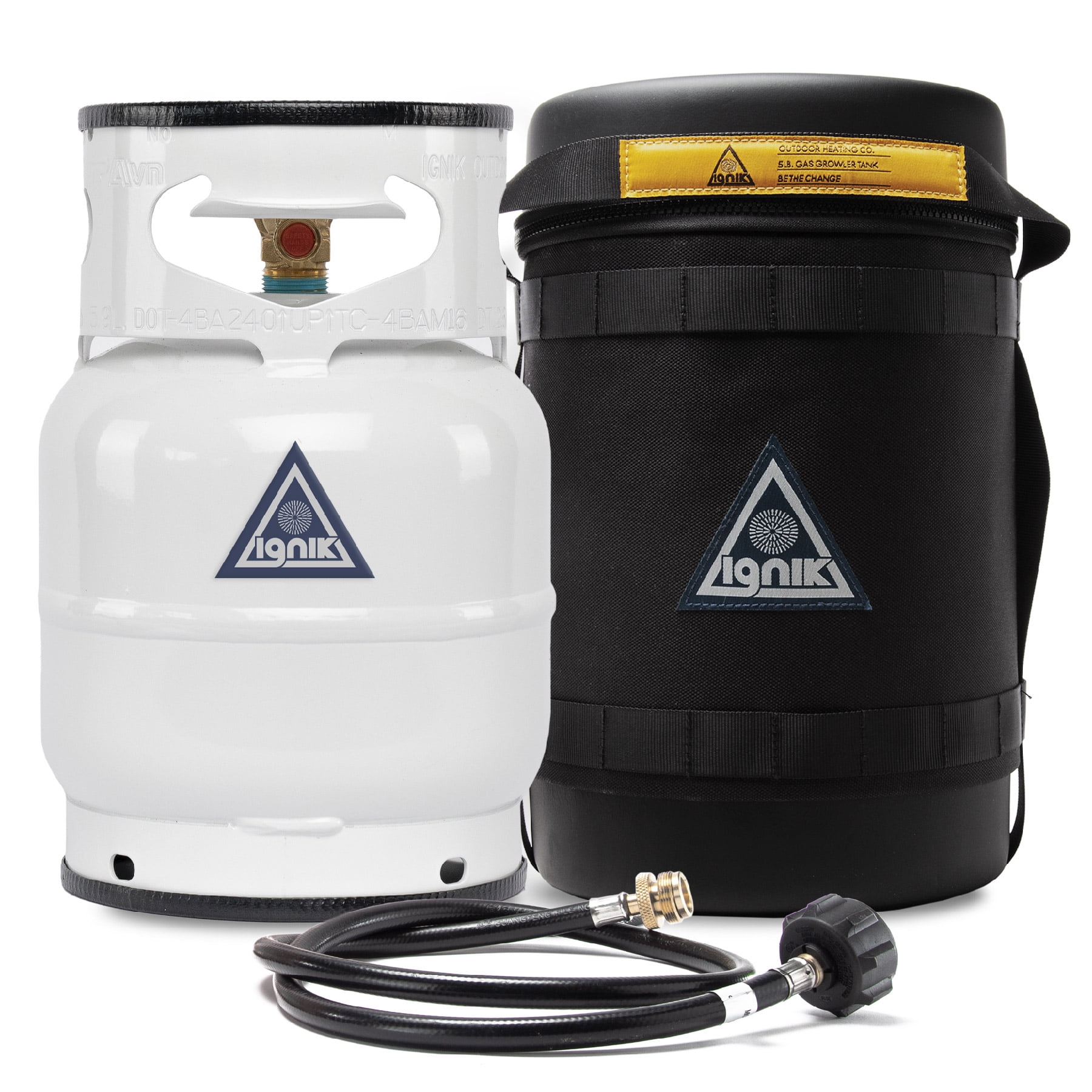 Ignik Refillable Gas Growler Deluxe 5-Pound Propane Tank with Carry ...