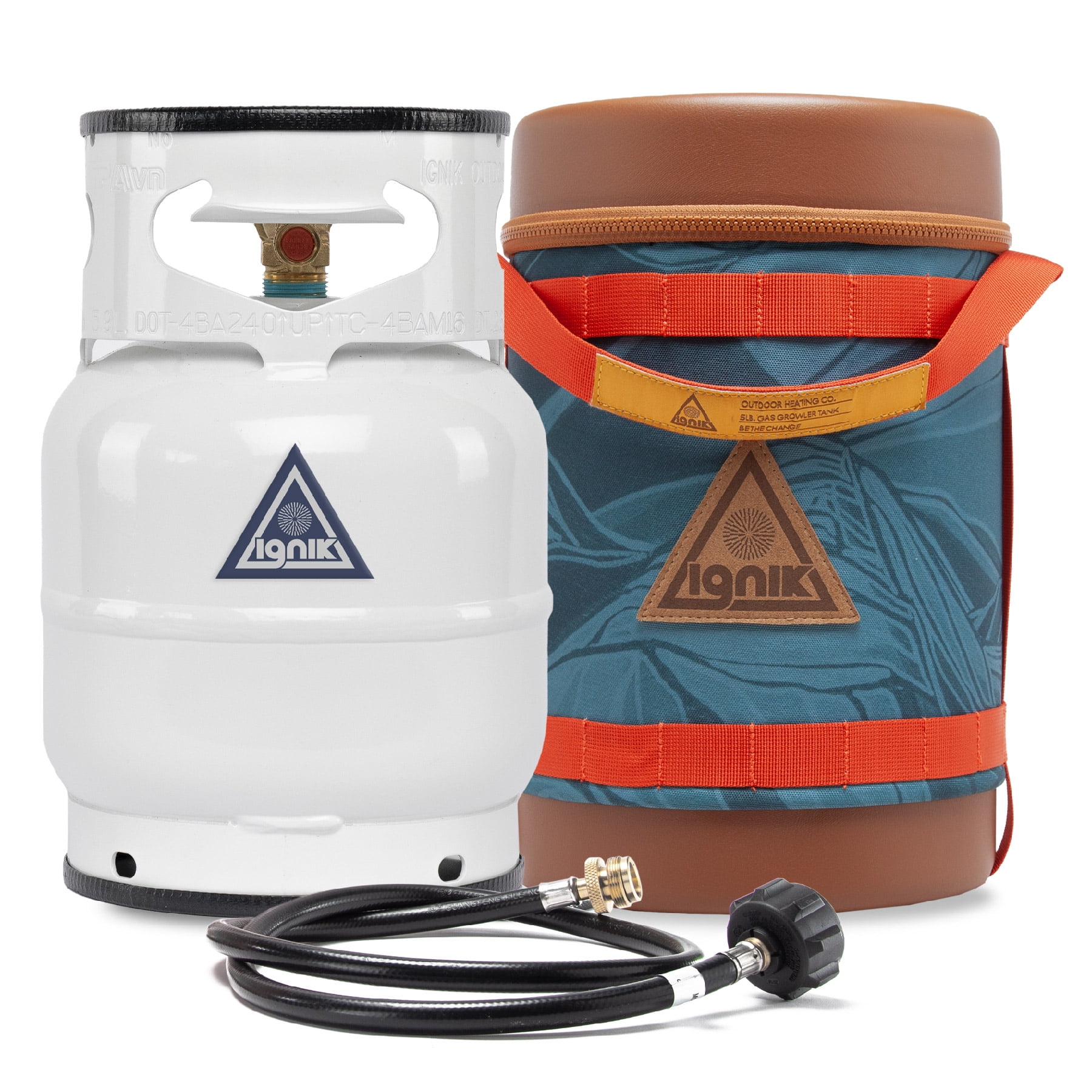 Ignik Refillable Gas Growler Deluxe 5-Pound Propane Tank with Carry ...
