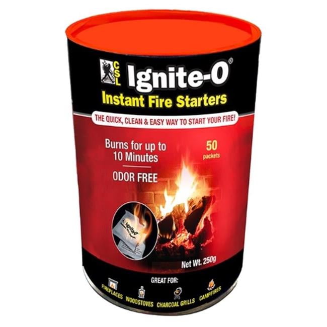 Ignite-O, Fire Starter Packets, 50 Pack, Indoor & Outdoor Use - Walmart.com