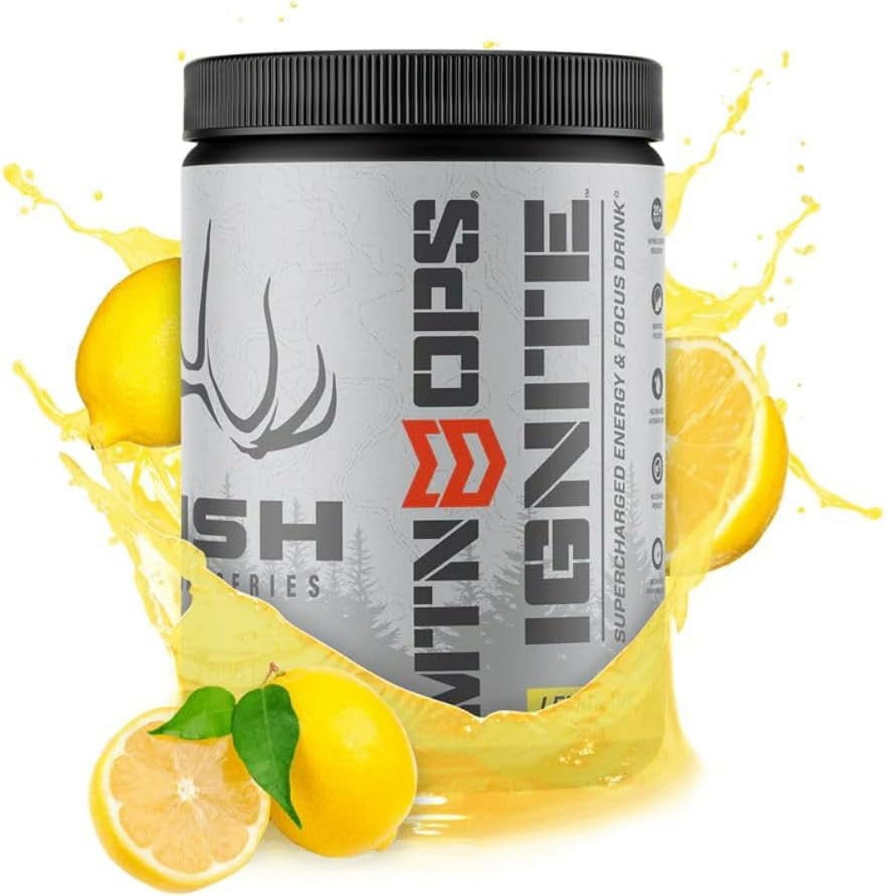 Ignite Supercharged Energy Drink Mix, 45-Serving Tub, Hush Lemonade ...