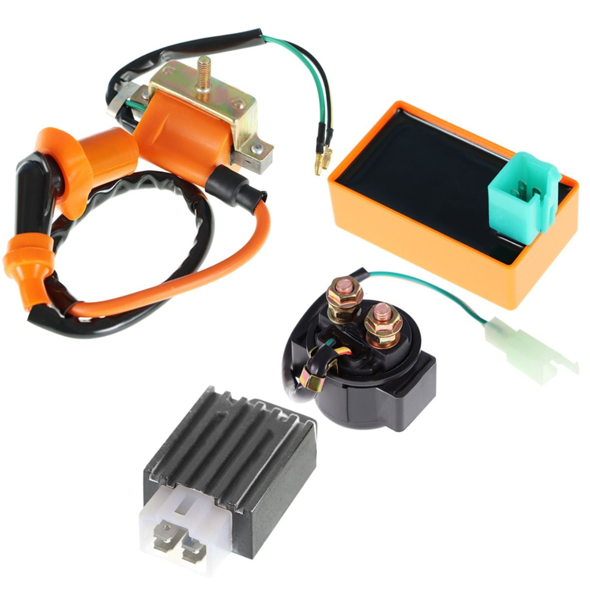 Ignition Coil 5-Pin AC CDI Solenoid Relay Starter Voltage Regulator ...