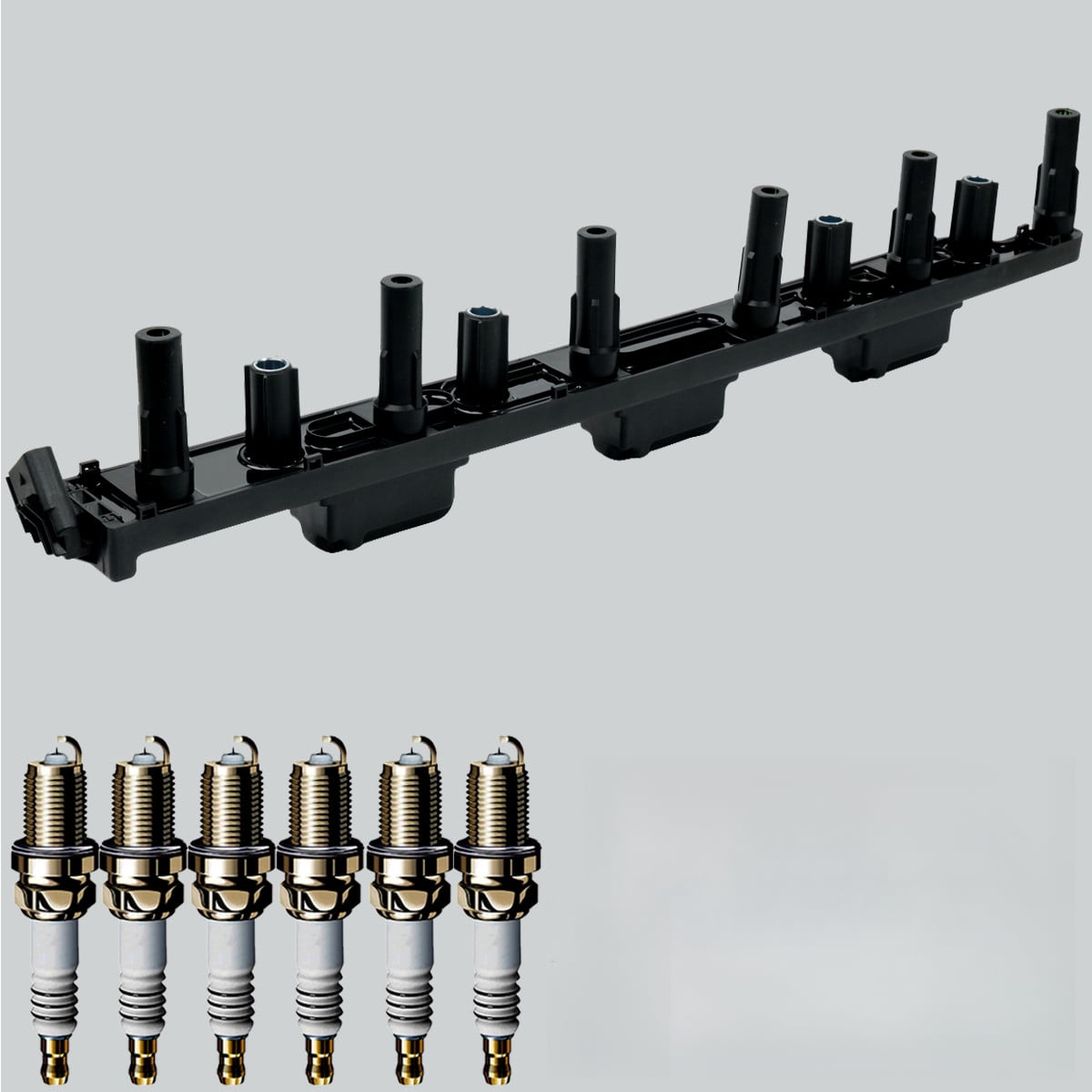 Ignition Coil & 6X Iridium Spark Plug For Jeep Grand Cherokee Wrangler ...