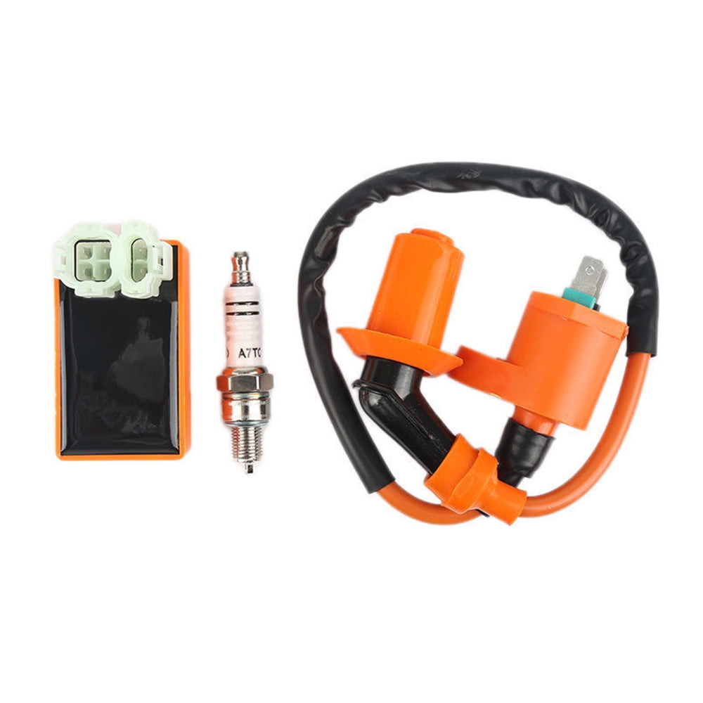 Ignition Coil CDI Spark Plug Kit for GY6 50-150cc 4-Stroke Engines ...