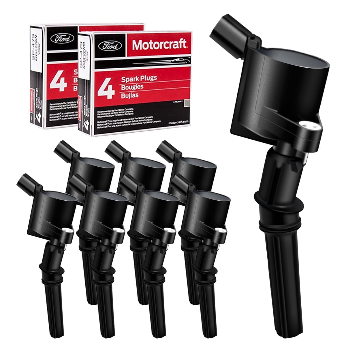 Ignition Coil Pack DG508 & Motorcraft Spark Plug for Ford F150 ...