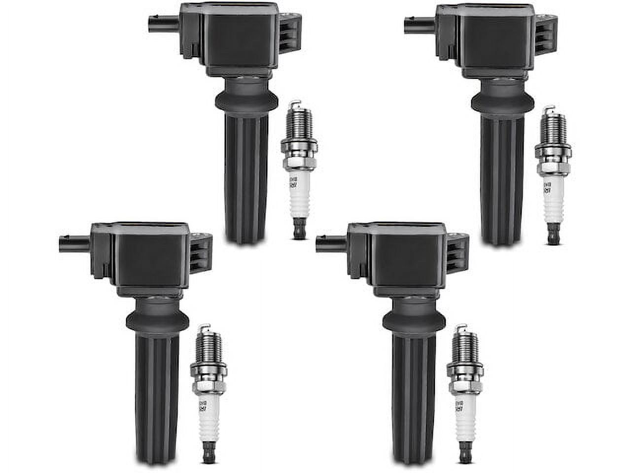 Ignition Coil Set with Spark Plugs 4 - Compatible with 2012 - 2013 Ford ...