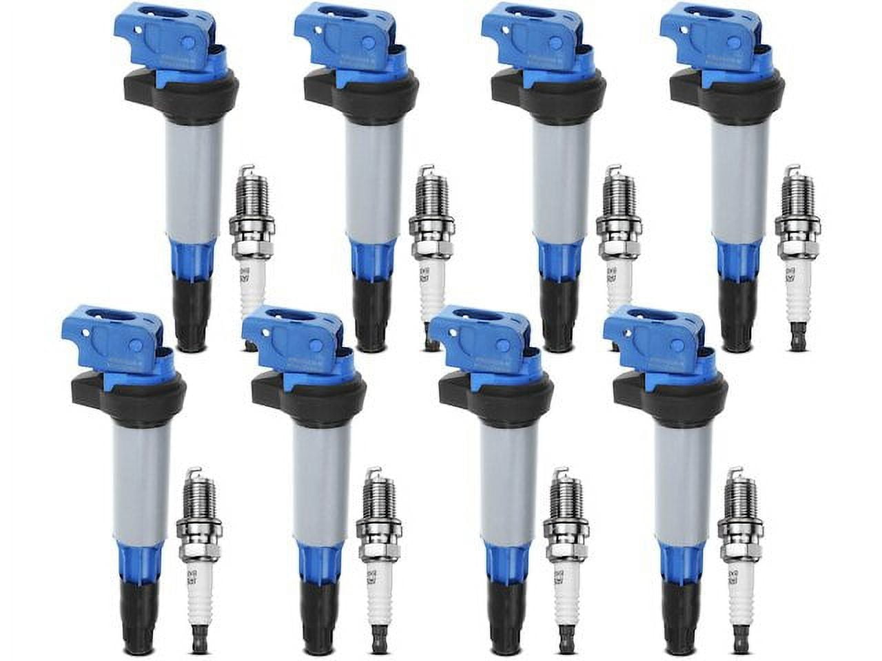 Ignition Coil Set with Spark Plugs 8 - Compatible with 2004 - 2005 BMW ...
