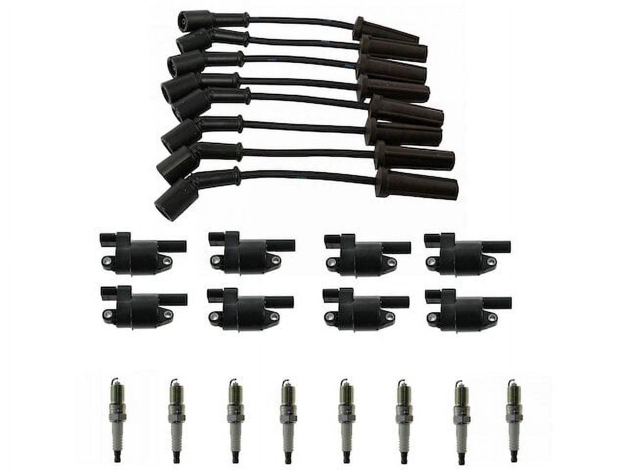 Ignition Coil Spark Plug and Wire Set 17 Piece - Compatible with 2009 - 2014 Chevy Tahoe 2010 ...