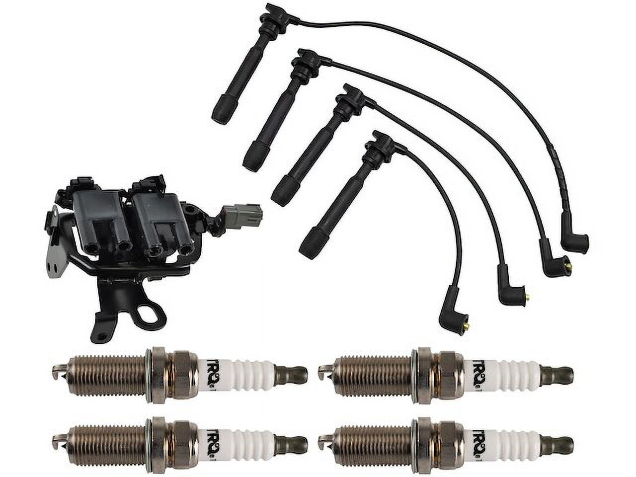 T.RQ Ignition Coil Spark Plug and Wire Set, 6 Piece, Compatible with ...