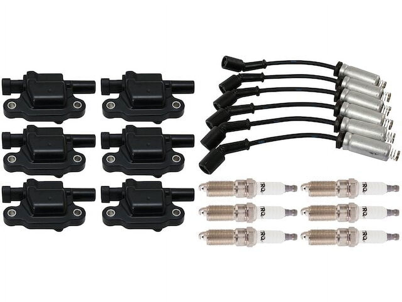 Ignition Coil Spark Plug and Wire Set - Compatible with 2014 - 2019 Chevy Silverado 1500 4.3L V6 ...